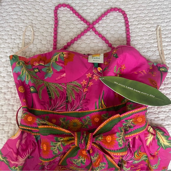 FARM Rio | Dresses | Nwt Farm Rio Pink Midi Dress | Poshmark